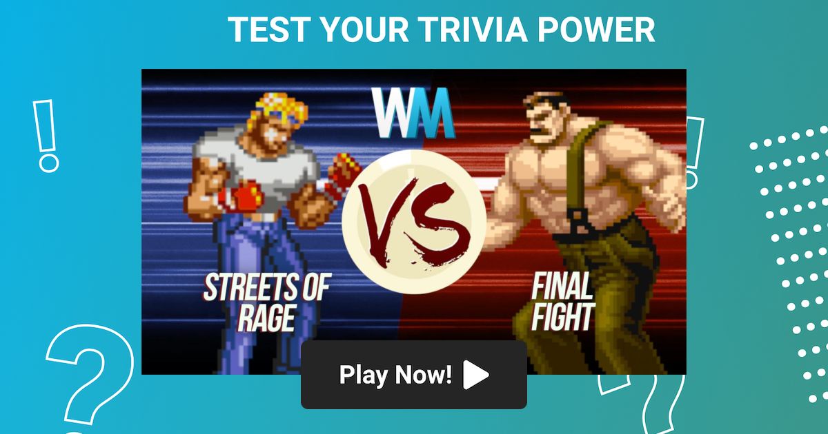 Final Fight VS. Streets of Rage: Brawl of the Brawlers! | Trivia on ...