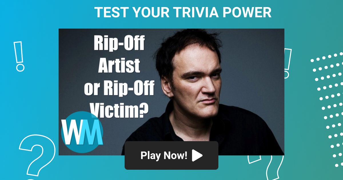 WatchMojo | Trivia | Quentin Tarantino: Rip-Off Artist or Rip-Off Victim?!